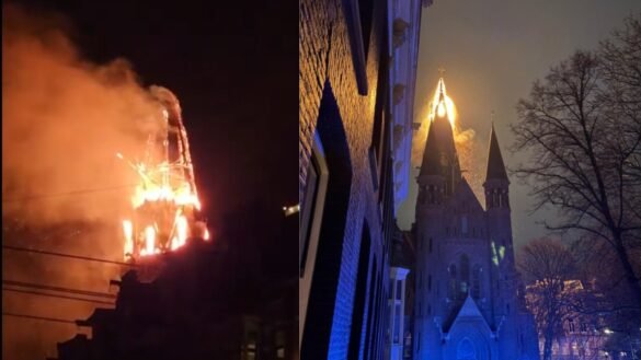 Netherlands: Major Fire Engulfs Amsterdam's Vondelkerk (Vondel Church ...