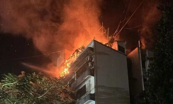 1 feared trapped as fire engulfs 7th floor of Bandra building - Fire ...